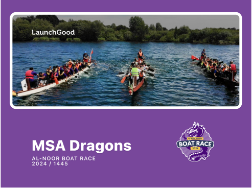 MSA Dragons racing at the Al Noor Boat Race | LaunchGood | LaunchGood